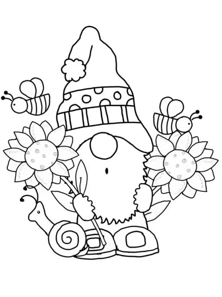 Kabouter kleurplaat: Diverse tinten kabouter gratis - Kleurplaat.org