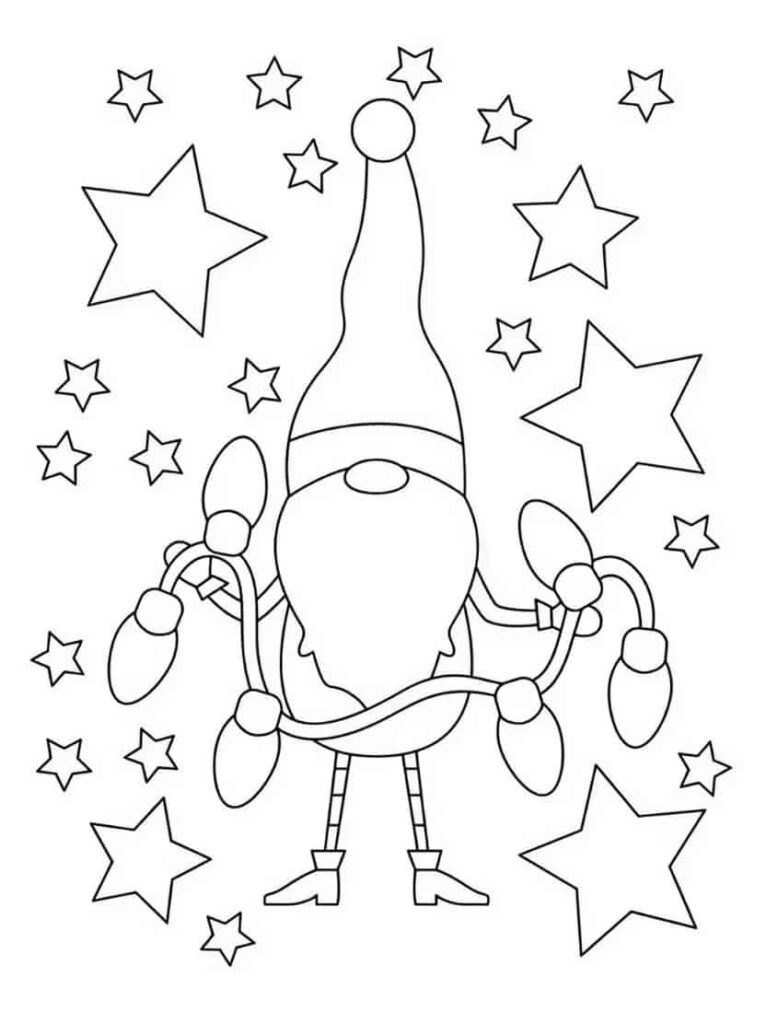 Kabouter kleurplaat: Diverse tinten kabouter gratis - Kleurplaat.org