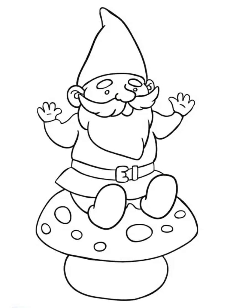 Kabouter kleurplaat: Diverse tinten kabouter gratis - Kleurplaat.org