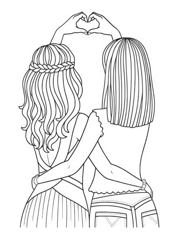 Kleurplaat BFF: Ontdek leuke en boeiende vriendschappen - Kleurplaat.org