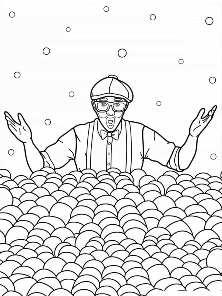 Kleurplaat Blippi: Leren met kleurplaten - Kleurplaat.org