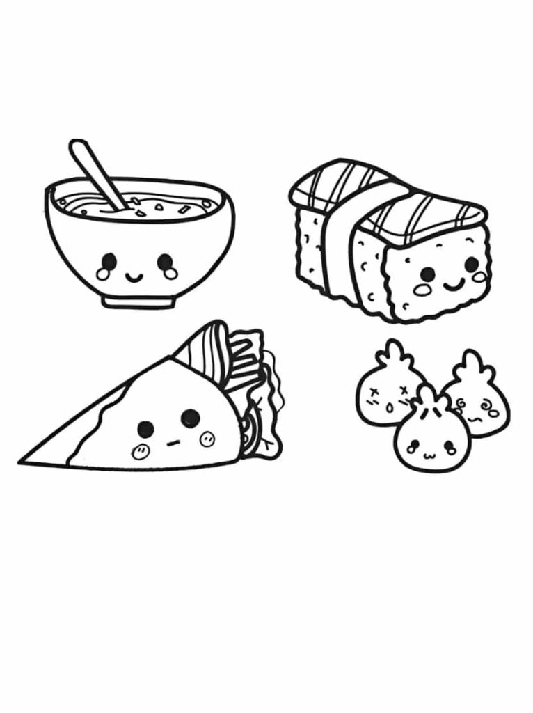 Kleurplaat eten : helpt kinderen op een makkelijke manier de culinaire ...