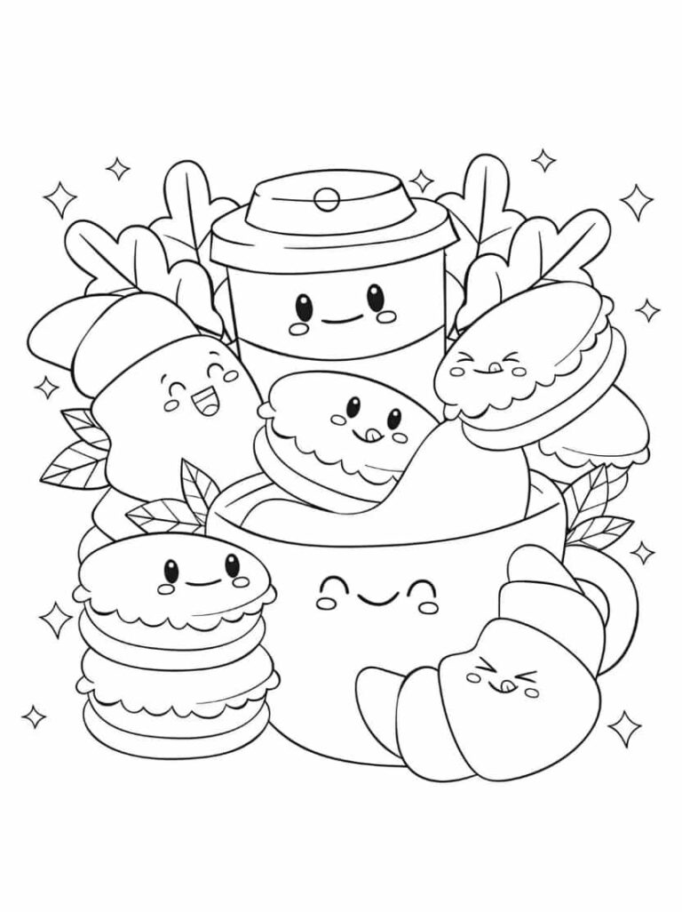 Beste kleurplaat eten schattig top gratis voor kinderen - Kleurplaat.org