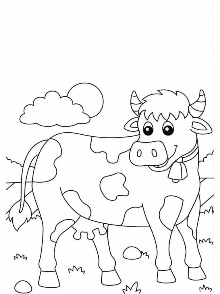 Kleurplaat Koe (Gratis PDF Printen) - Kleurplaat.org