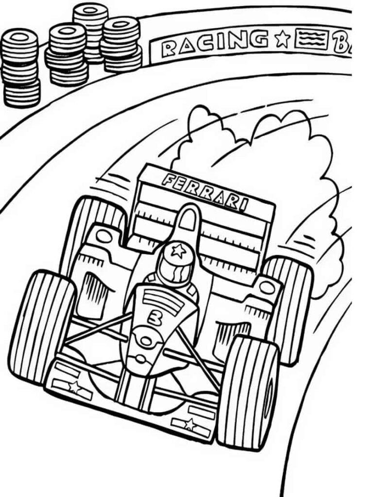 Top 20+ gratis kleurplaat raceauto voor kinderen om in te kleuren ...