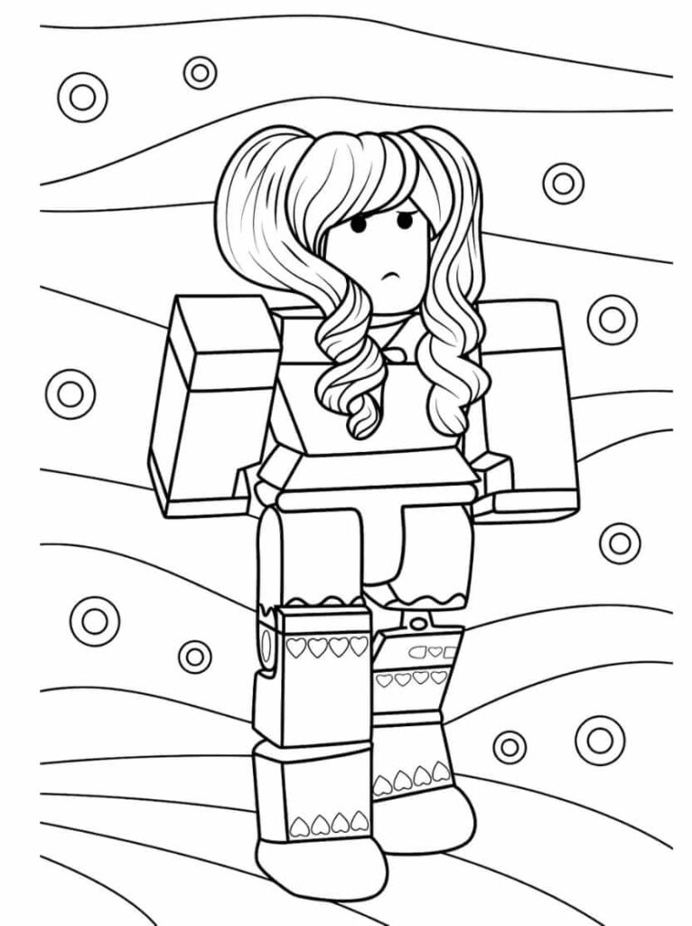 Top aantrekkelijk kleurplaat roblox girl voor kinderen - Kleurplaat.org