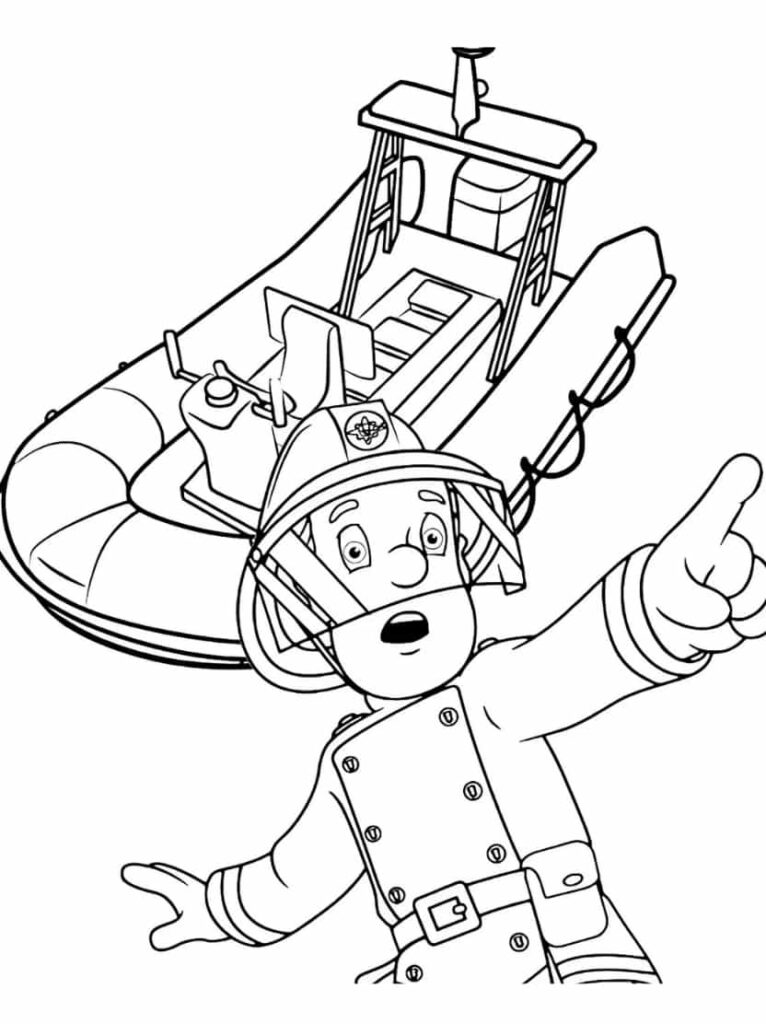 Beste brandweerman sam kleurplaat top gratis voor kinderen - Kleurplaat.org