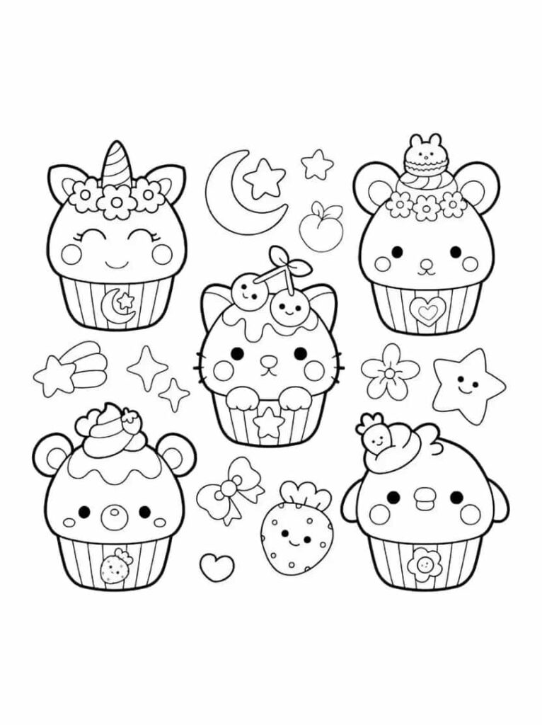 Beste kleurplaat eten schattig top gratis voor kinderen - Kleurplaat.org