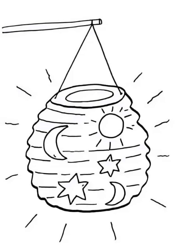 Lampion kleurplaat: Aantrekkelijke kleurpagina's voor kinderen ...