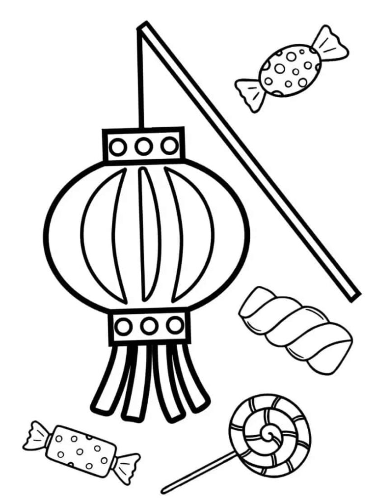 Lampion kleurplaat: Aantrekkelijke kleurpagina's voor kinderen ...