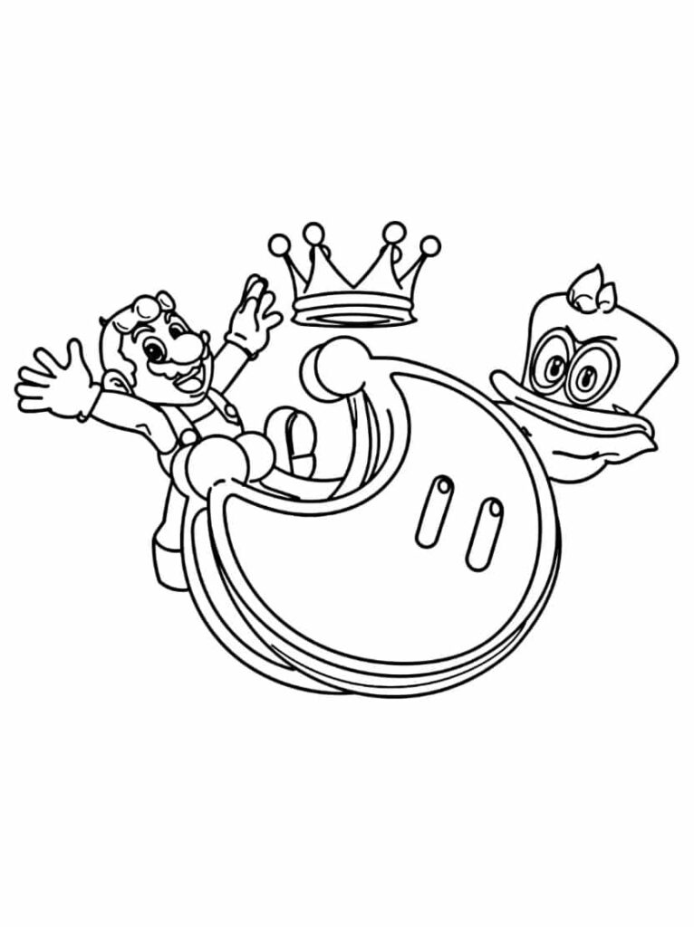 20+ aantrekkelijke Mario Odyssey Kleurplaat voor kinderen - Kleurplaat.org