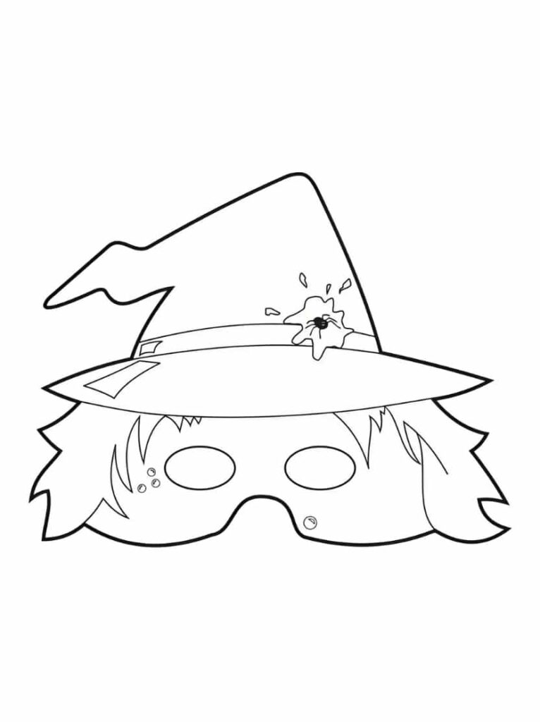 Leukste levendige masker kleurplaat voor kinderen - Kleurplaat.org