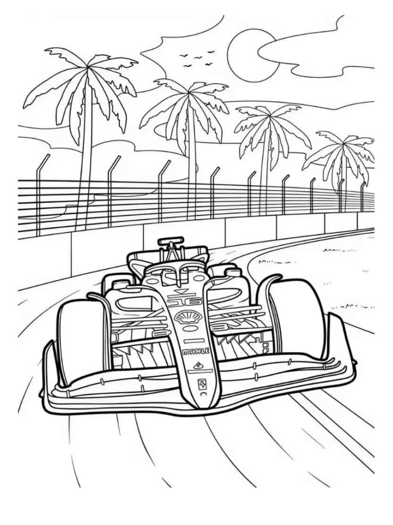 Top 20+ gratis kleurplaat raceauto voor kinderen om in te kleuren ...