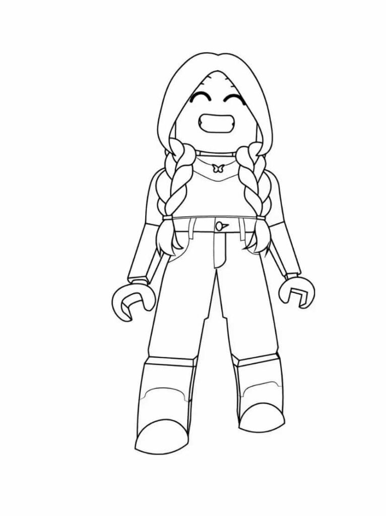 Top aantrekkelijk kleurplaat roblox girl voor kinderen - Kleurplaat.org