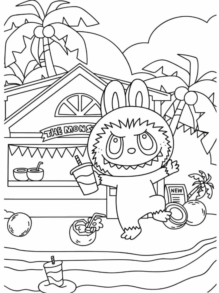 20+ Attractive Labubu Coloring Pages for Kids - Kleurplaat.org