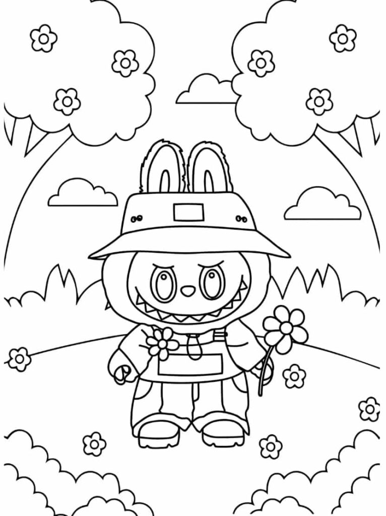 20+ Attractive Labubu Coloring Pages for Kids - Kleurplaat.org