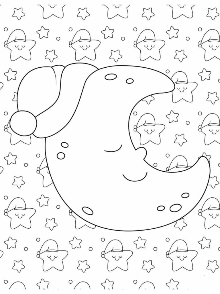 De leukste levendige maan kleurplaat voor kinderen - Kleurplaat.org