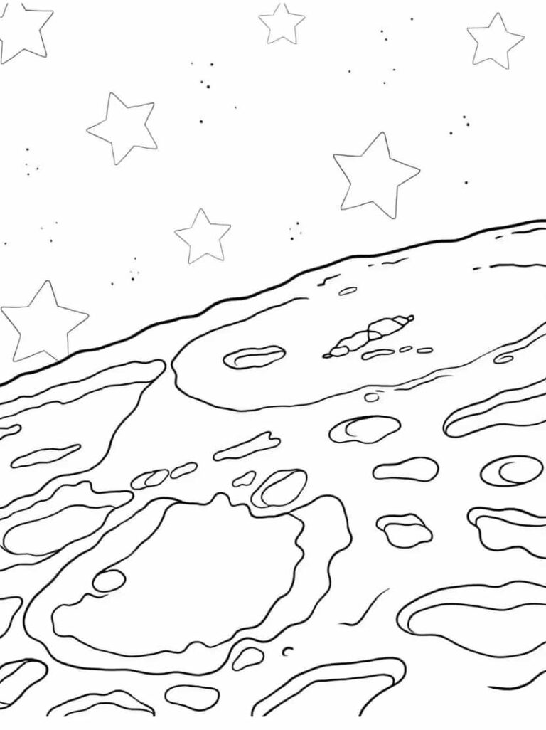 De leukste levendige maan kleurplaat voor kinderen - Kleurplaat.org