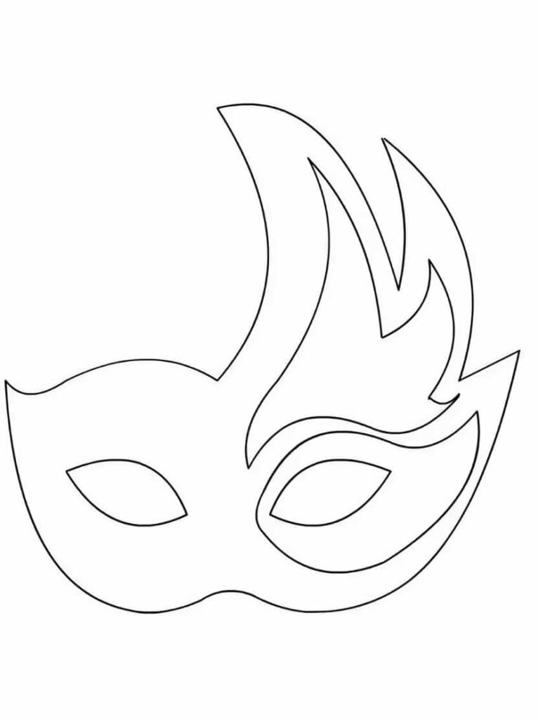 Leukste levendige masker kleurplaat voor kinderen - Kleurplaat.org