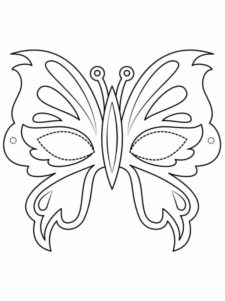 Leukste levendige masker kleurplaat voor kinderen - Kleurplaat.org