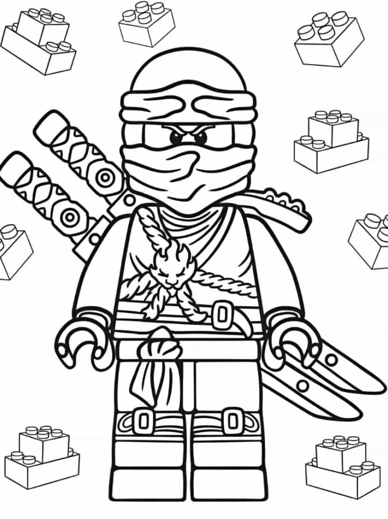 Beste gratis schattige Ninja Kleurplaat voor kinderen - Kleurplaat.org