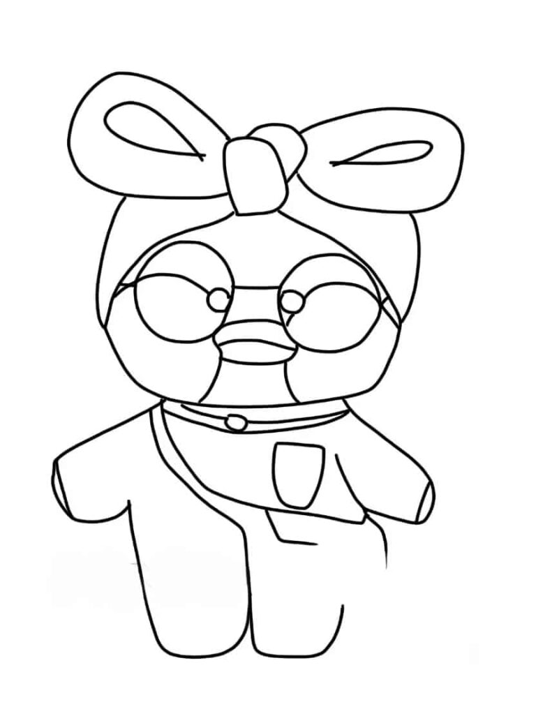 Free Paper Duck Coloring Page for Moms and Babies - ColoringPages.org