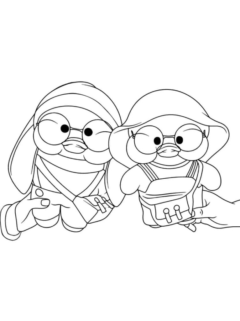 Free Paper Duck Coloring Page for Moms and Babies - ColoringPages.org