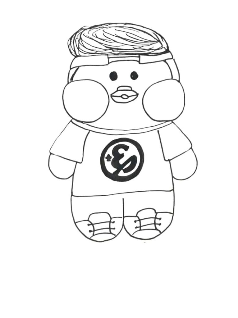 Free Paper Duck Coloring Page for Moms and Babies - ColoringPages.org