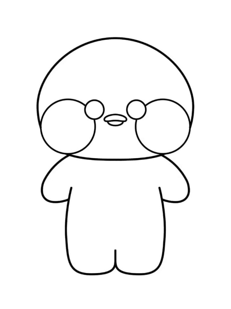 Free Paper Duck Coloring Page for Moms and Babies - ColoringPages.org