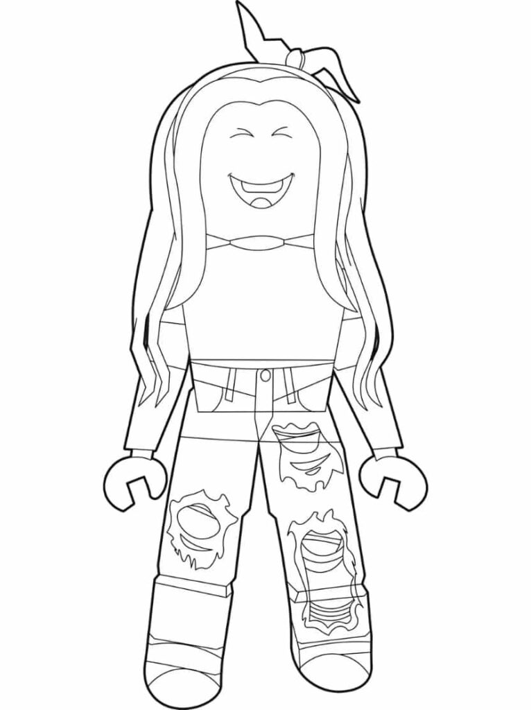Top aantrekkelijk kleurplaat roblox girl voor kinderen - Kleurplaat.org