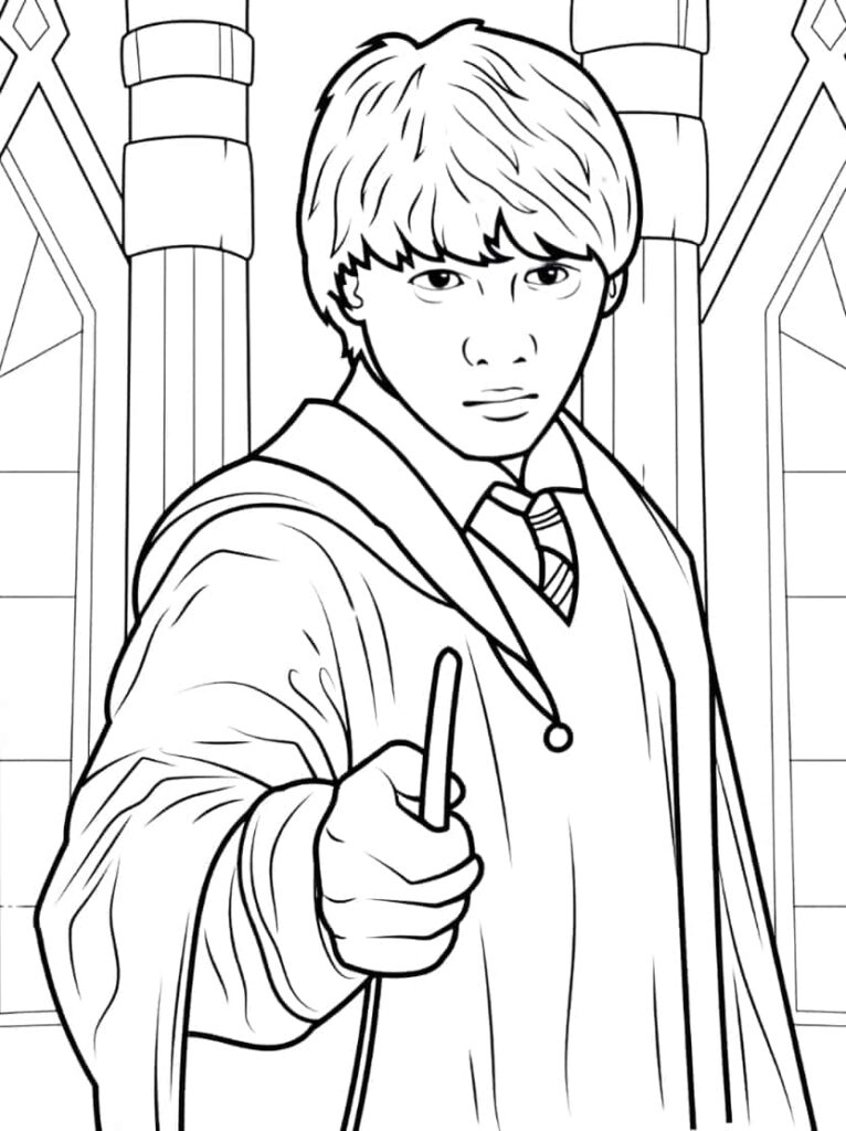 Harry potter kleurplaat : Magische transformatie met tekenpagina's ...