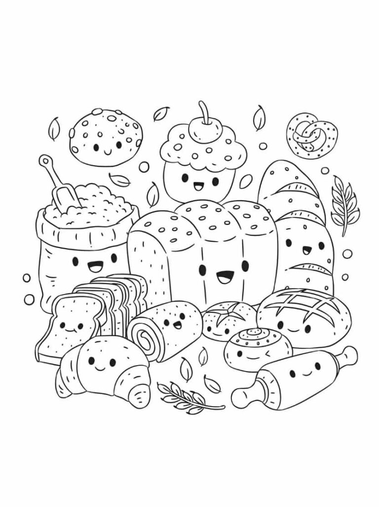 Beste kleurplaat eten schattig top gratis voor kinderen - Kleurplaat.org