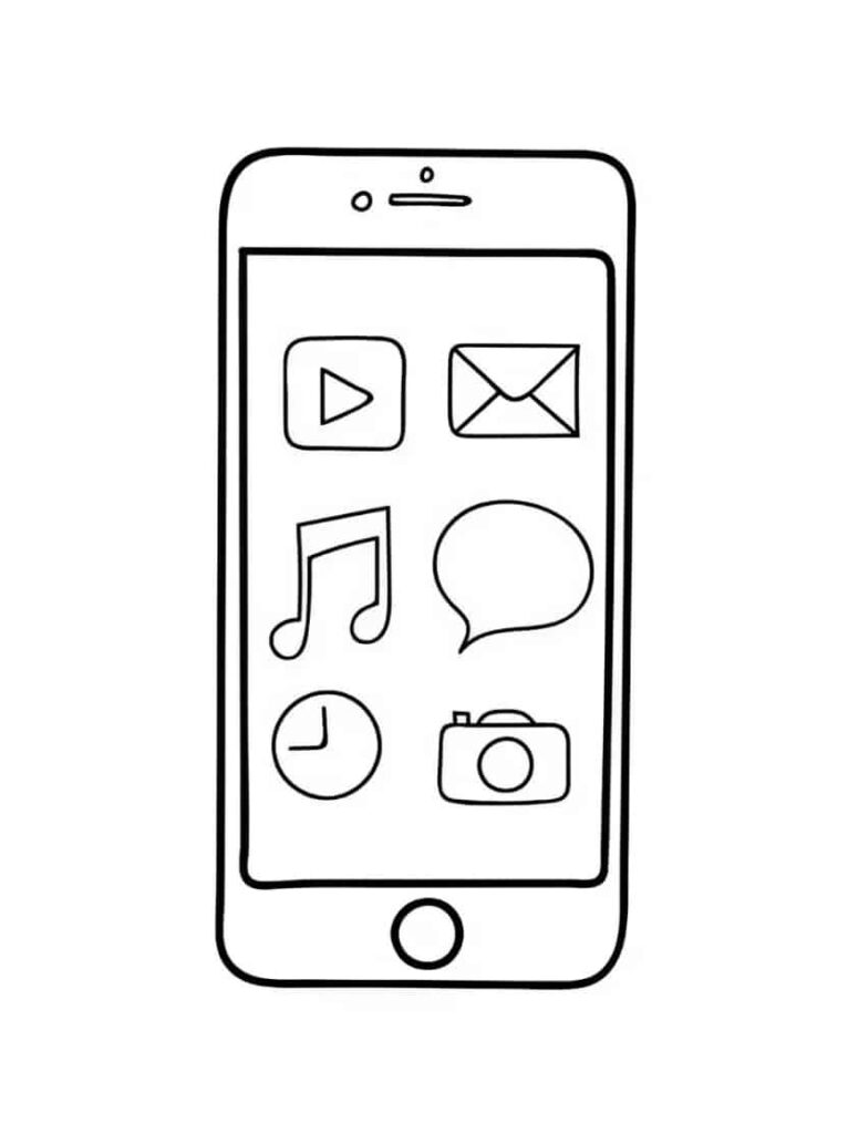 Kleurplaat telefoon : Ontdek de nuances van telefoon via kleurpagina's ...