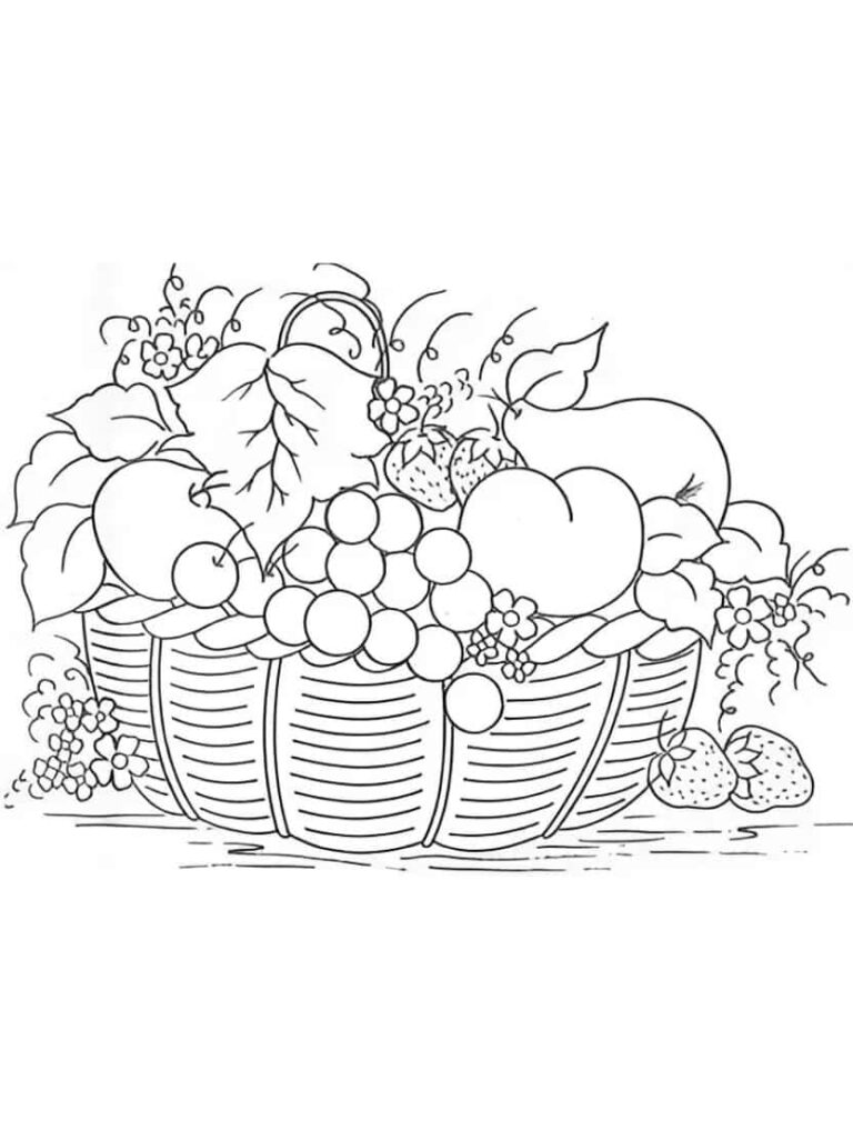 Kleurplaat fruit : kleur om bekende vruchten te ontdekken - Kleurplaat.org
