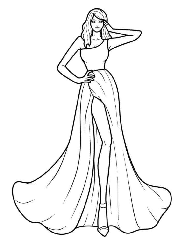 Beste levendige topmodel kleurplaat voor kinderen - Kleurplaat.org