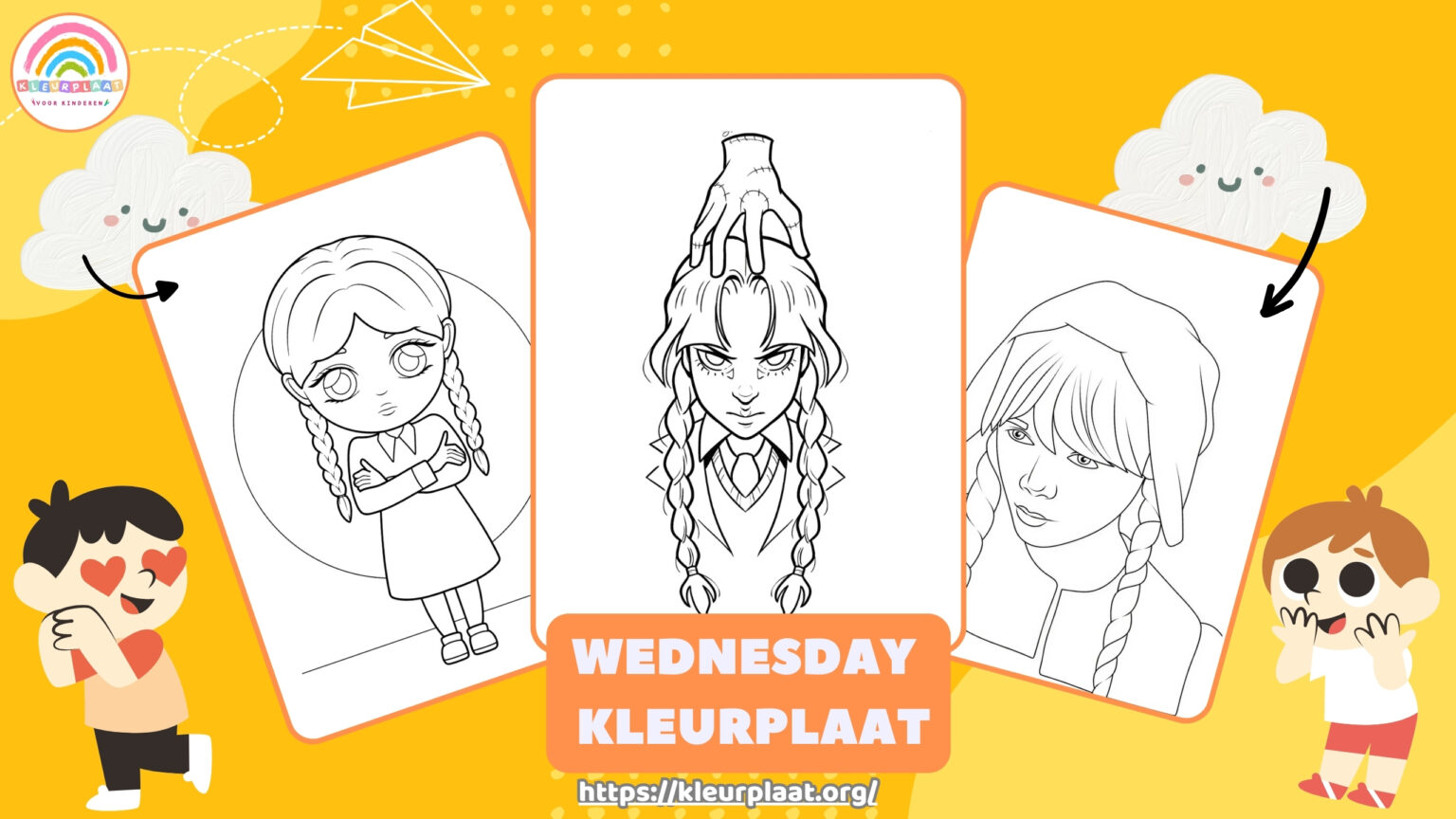 Top 20+ gratis rare en enge Wednesday kleurplaat voor kinderen ...