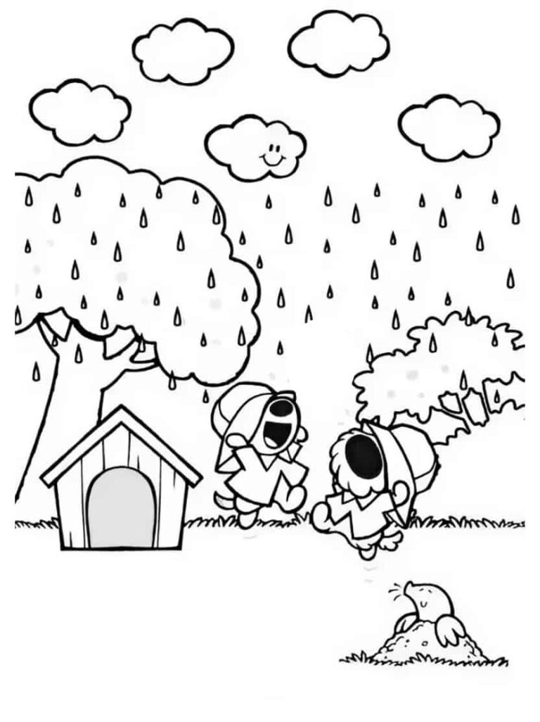 Free Woezel and Pip coloring page for mothers and babies - Kleurplaat.org