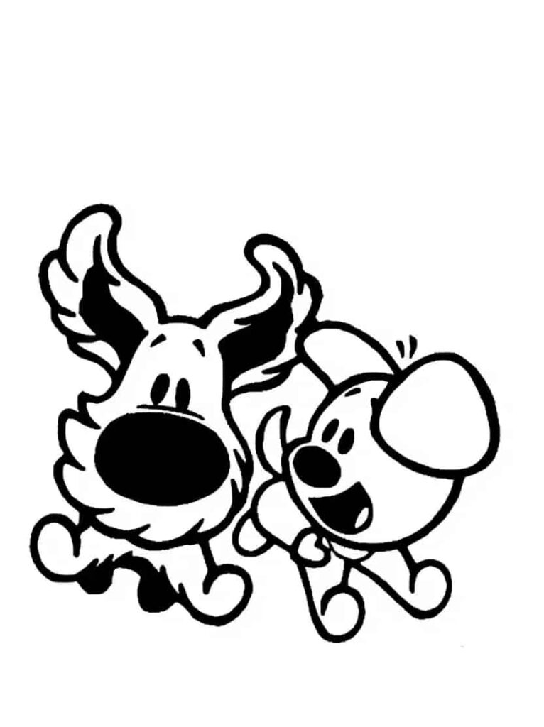 Gratis woezel en pip kleurplaat voor moeders en baby's - Kleurplaat.org